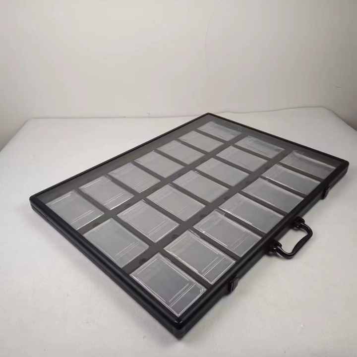 Large Aluminum Glass Display Case with Lock Portable Table Top Case for ...