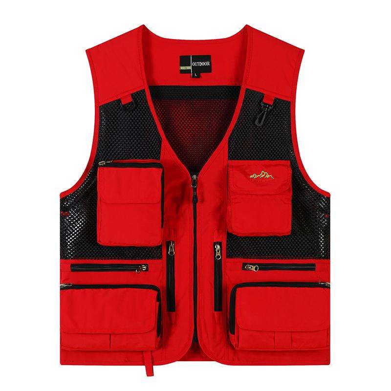 Photographic Equipment Multi-pocket Vest Overalls Printed logo Director ...