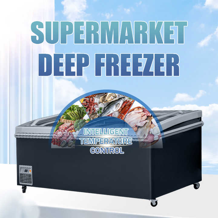 Supermarket Refrigerator Freezer Horizontal Low Noise Commercial ...