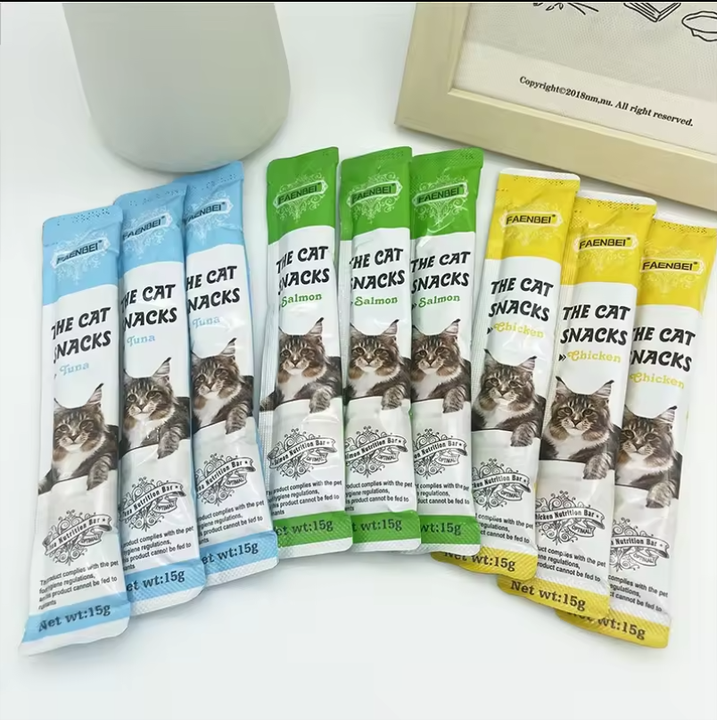 Custom Cat Creamy Treats Cat Snack Liquid Free Sample OEM Packing Cat ...
