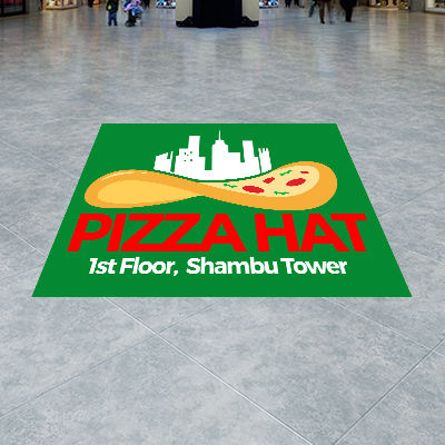 Custom Concrete Floor Aluminum Back Sticker Waterproof Outdoor Street ...