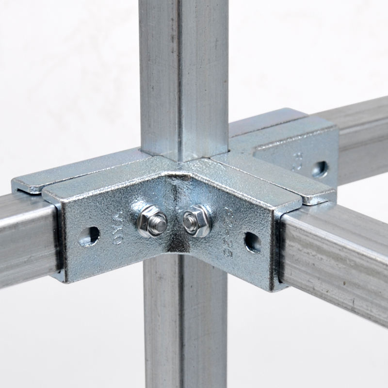 25*25mm Square Pipe Fittings Malleable Iron Pipe Fitting Key Clamp Pipe ...