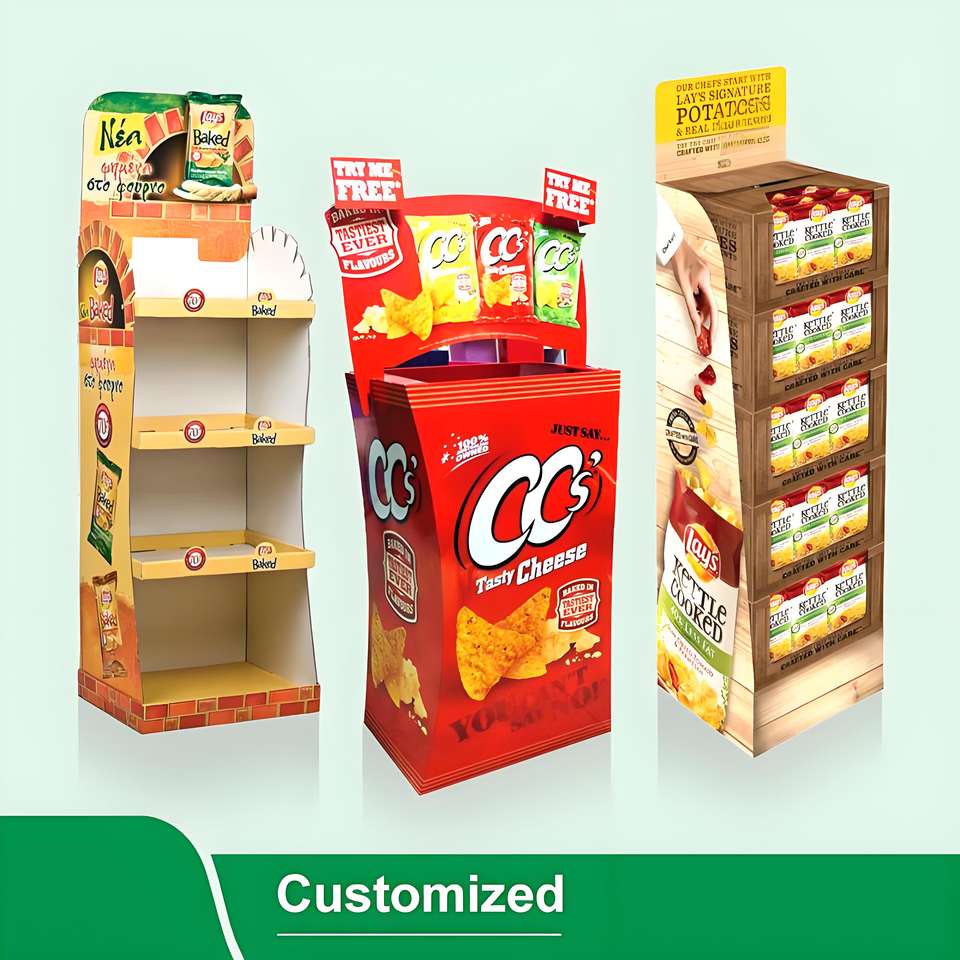Custom Cardboard Chocolate Bar Display System Specialized Countertop ...