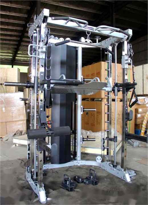 All-in-One Home Gym Multi-Functional Steel Smith Machine Adjustable Leg ...