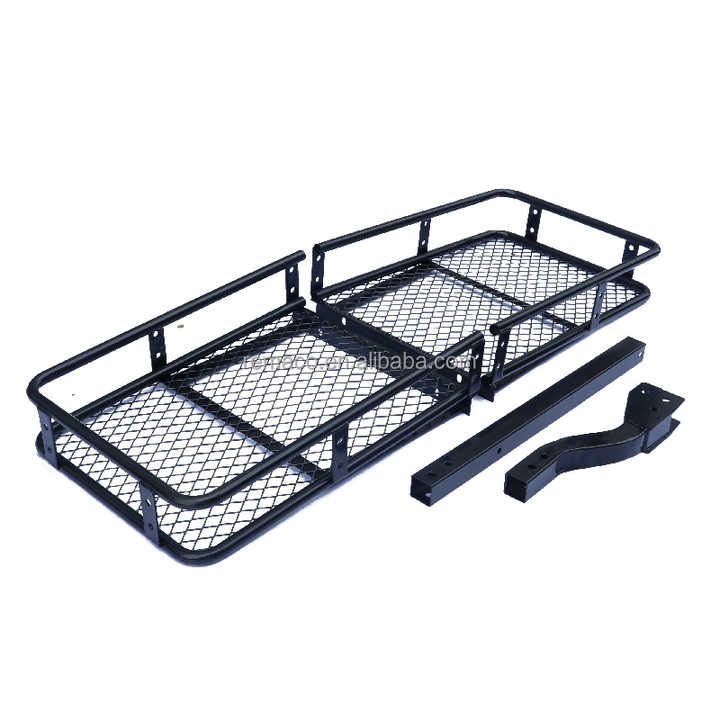 Small Curved Tube Rear Hitch Cargo Carrier Iron Tow Bar Mount Roof Rack ...