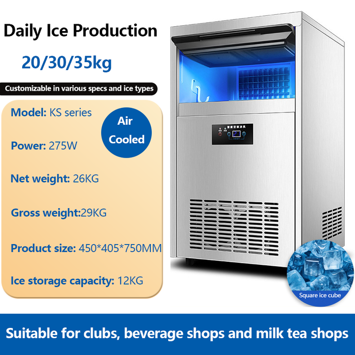 Ice Block Making Machine 60kg Ice Cube Maker Automatic Home Commercial ...