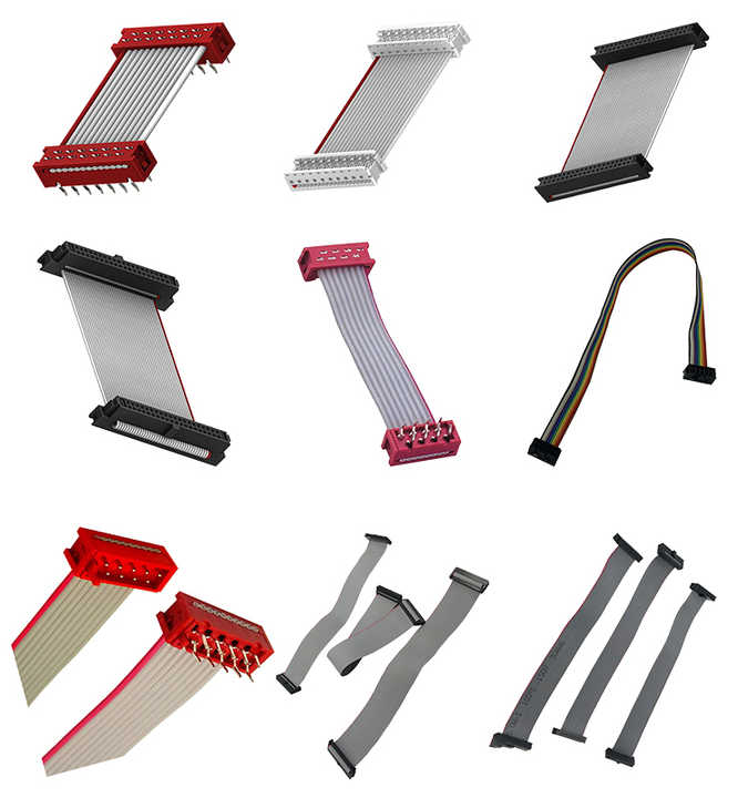 1.27mm IDC 20P Flat Cable Micro Match Wiring harness custom IDC Flat ...