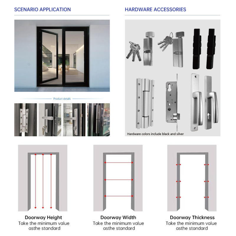 EEHE French Aluminum Grille Flush Floor Doors Commercial Spring ...