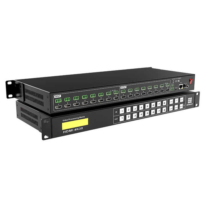 Seamless Hdmi Matrix Switcher 16 Port 4x4 8x8 EDID RS232 8 Displays 4k Matrices Switch Hdmi ...