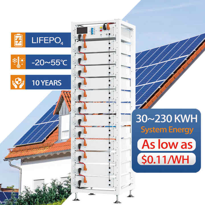 High Voltage Solar Battery 51.2v 160v-800v 8000 Cycles Bms 50kwh 100kwh ...