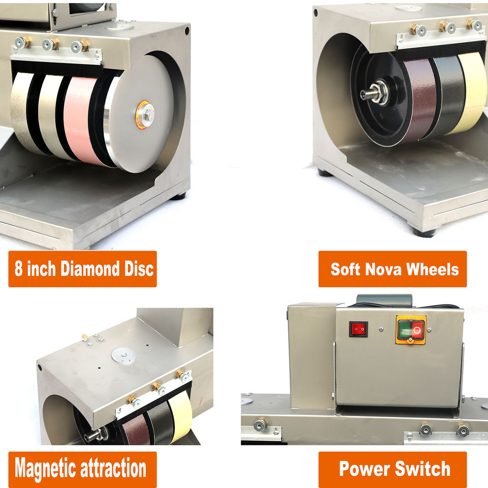 Kinway KW-C8 Lapidary Cabbing Machine 8" Stone Grinding Gemstone ...