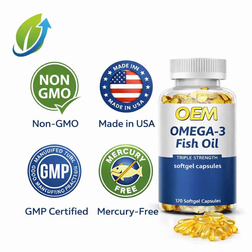 ChengJun Halal Certified Vegan Omega-3 Fish Oil Softgel Capsules with ...