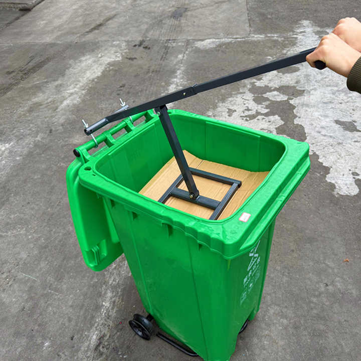 Garbage Compactor Iron Manual Wheelie Bin Compactor for Standard ...
