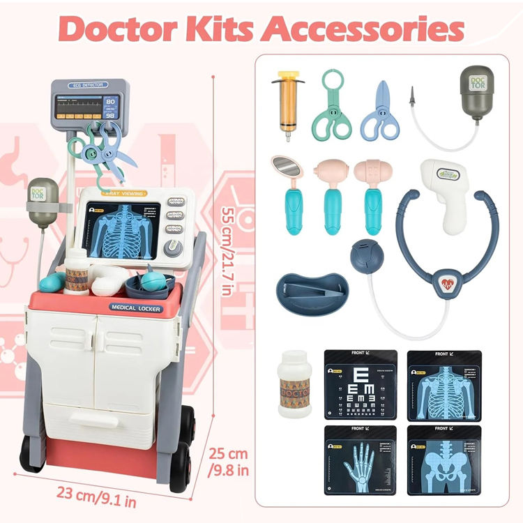 Kids Pretend Play Medical Table Sets - Doctor Toy Ultrasound Machine ...