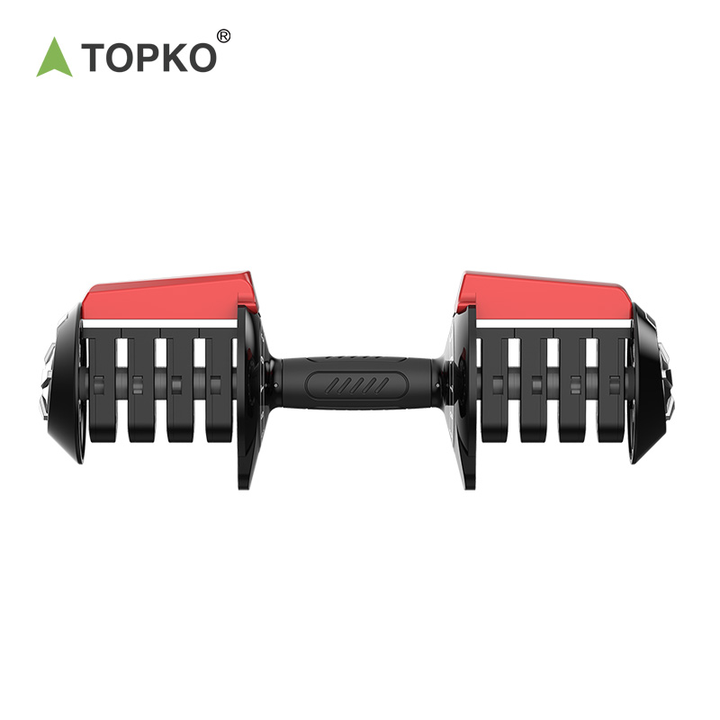TOPKO Adjustable Dumbbell 40LB/18kg Dumbbells for Multi-weight Options ...