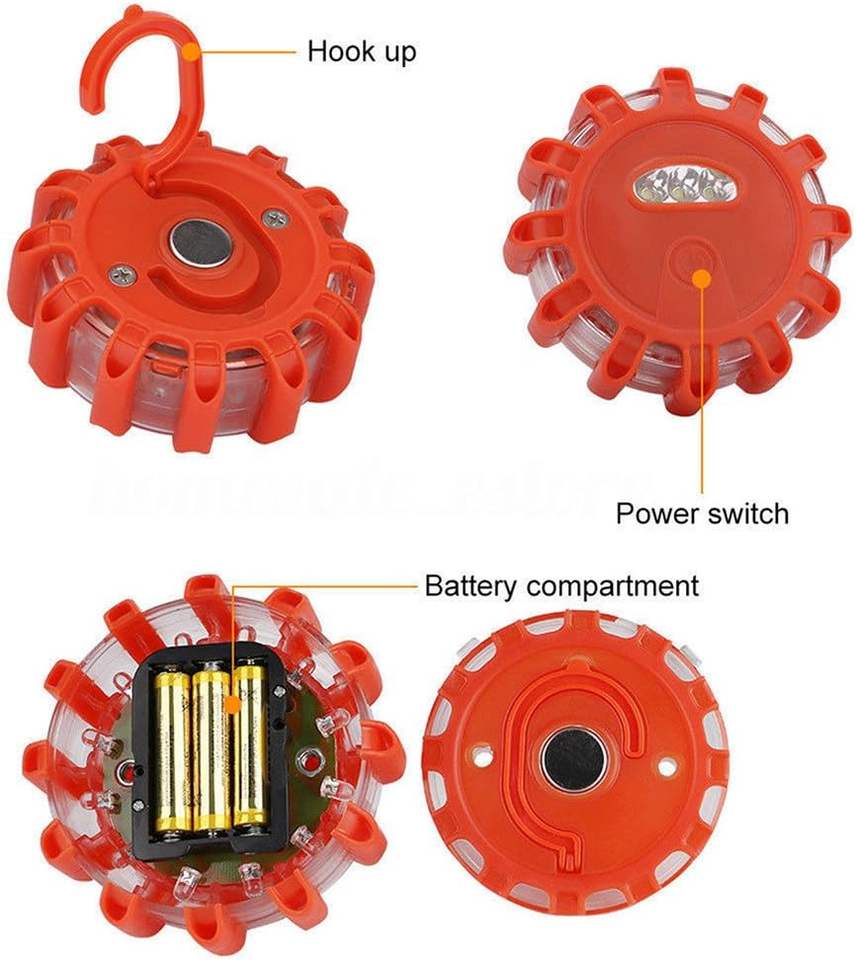 Chargeable Warning Lights Multifunction Roadside Emergency Flare ...