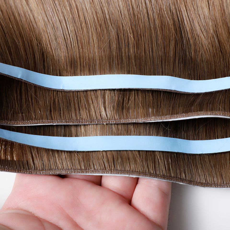 Injected Invisible Weft Tape in Hair Extensions De Cabello Humano100 ...