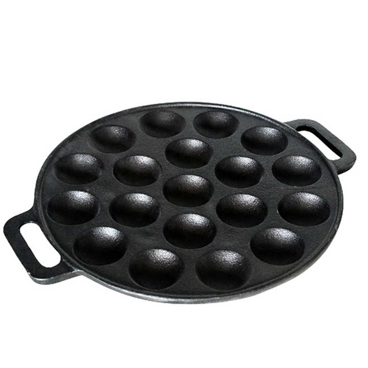 Cast Iron Aebleskiver Pan/ Ebelskiver Pan/Ideal for Mini Pancake Mold ...