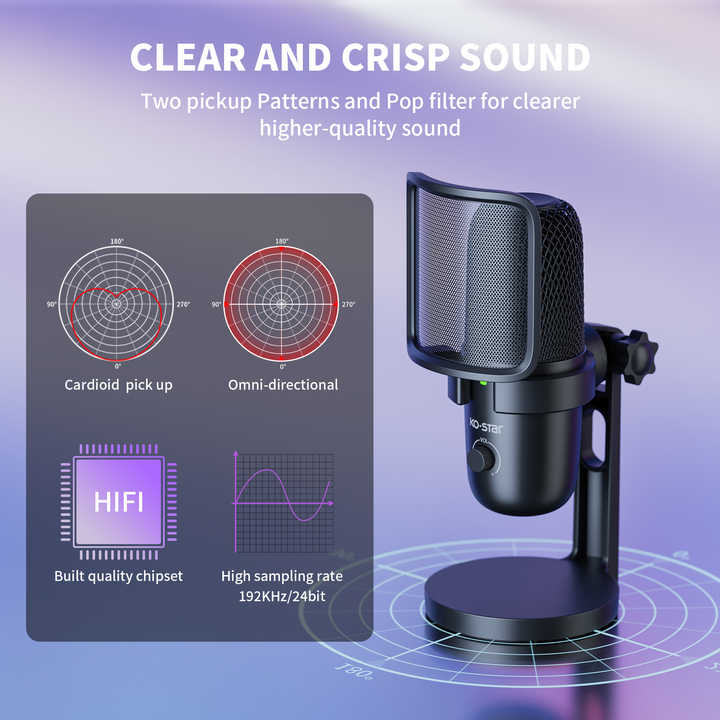 Professional Studio Recording USB Microphone - KO-STAR M-640