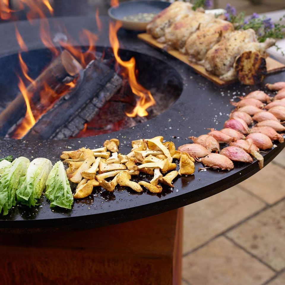 Outdoor Corten Steel European BBQ Grill Metal Barbecue Pit Bbq Grill ...