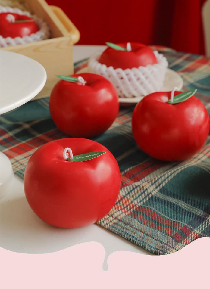 Red Apple Soy Wax Aromatherapy Candle Handmade Holiday Window Showcase ...