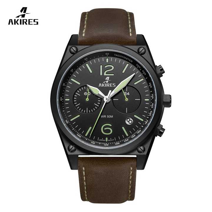 Pilot Aviation Men's Wrist Chronograph Watch - Luxury Design