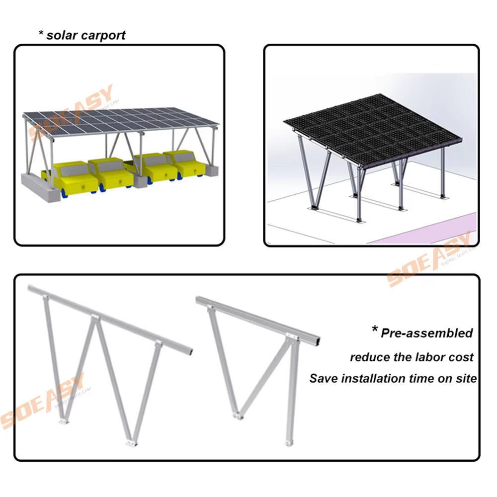 Boost Efficiency with Durable solar pv carport mounting structure for ...