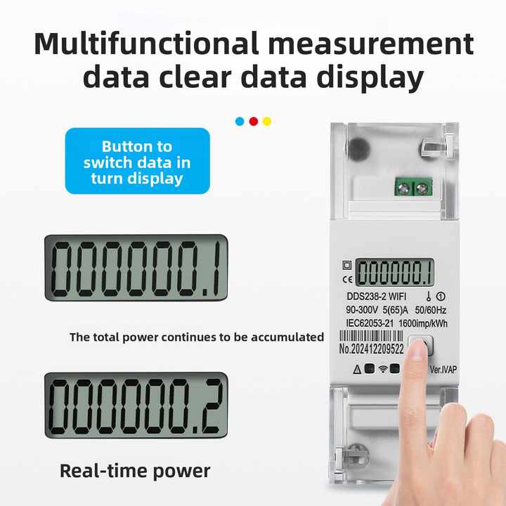 Tuya App Controlled Single-Phase Wifi Electricity Meter with Esp8266/Esp32 Energy Meters Module ...