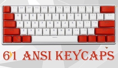 Royal Kludge RK61 Custom PBT Doubleshot Keycaps - OEM Available