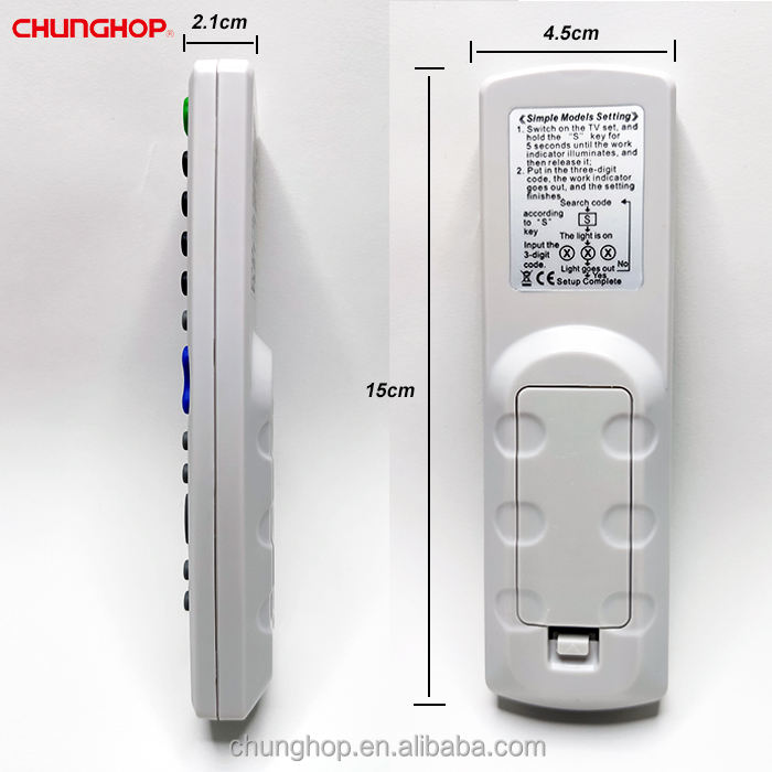 Chunghop RM-306E Universal TV Remote Control - ABS Design, CE ROHS ...