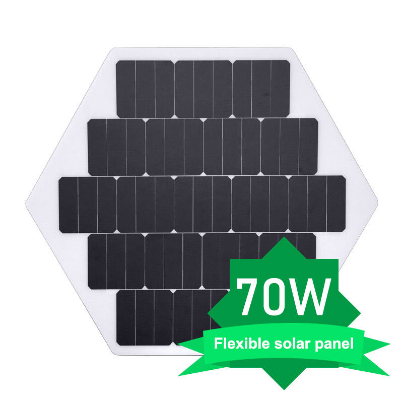 Custom 12V 24V Mono SunPower Thin Film Solar Panel Hexagon 50W 60W 70W ...