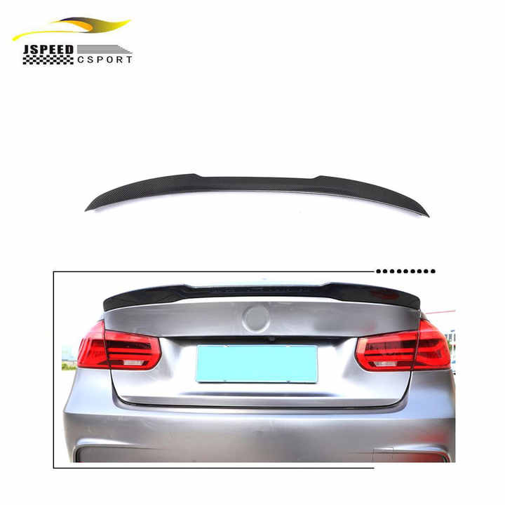 JCSPORTLINE Carbon Fiber Trunk Spoiler Wing for BMW 3 Series F30 F80 M3 ...
