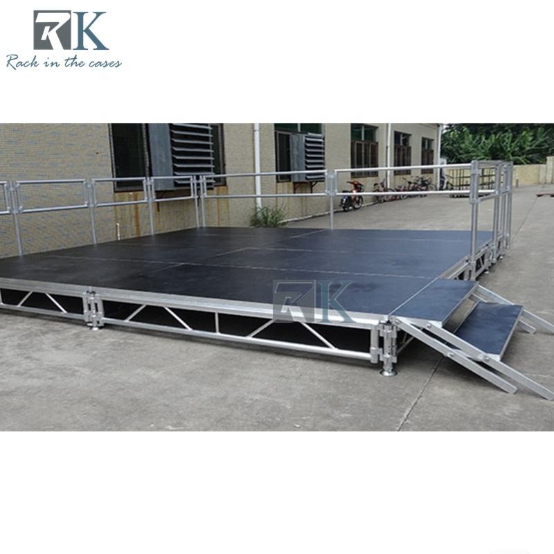 Portable Adjustable Height Aluminum Outdoor Event 4x8ft Stage Deck ...