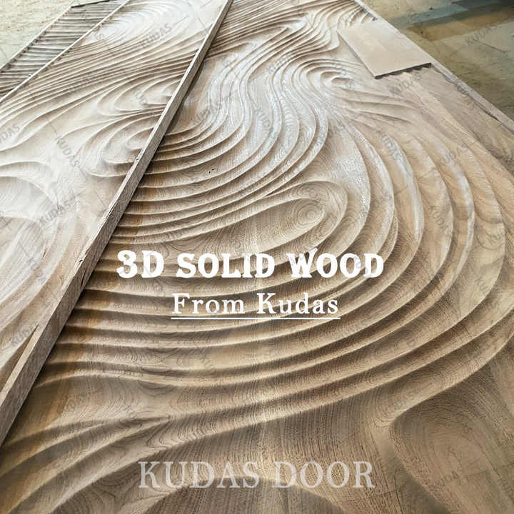 Luxury Postmodern 3D Carving Timber Wooden Solid Wood Door