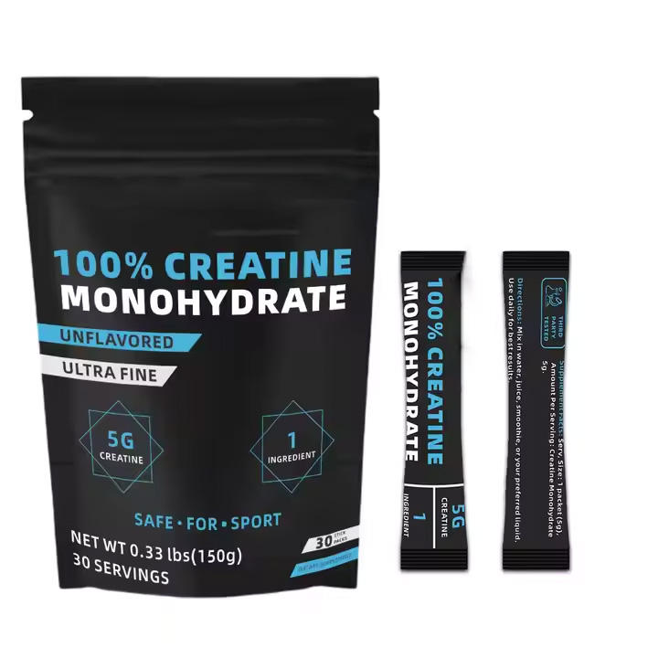 99% Creatine Monohydrate White Label Powder 5g Sachet with COA Vitamin ...