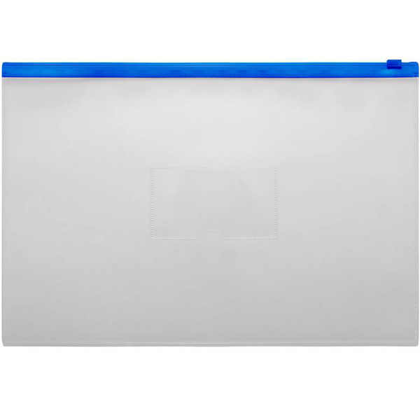 Blue Clear Plastic Slider Zip Lock Bags PVC Files Holder for A4 Paper ...