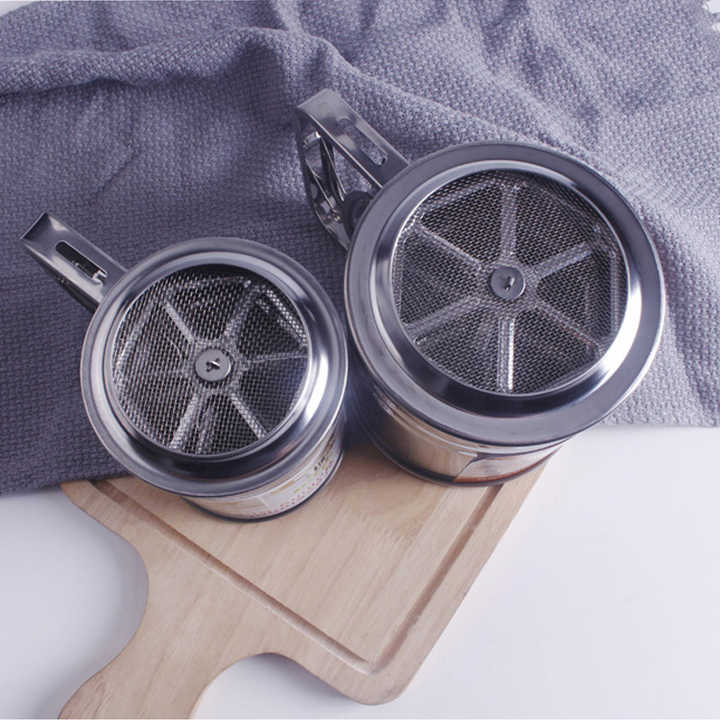 Flour Sifter for Baking Hand Crank Stainless Steel Fine Mesh Screen ...