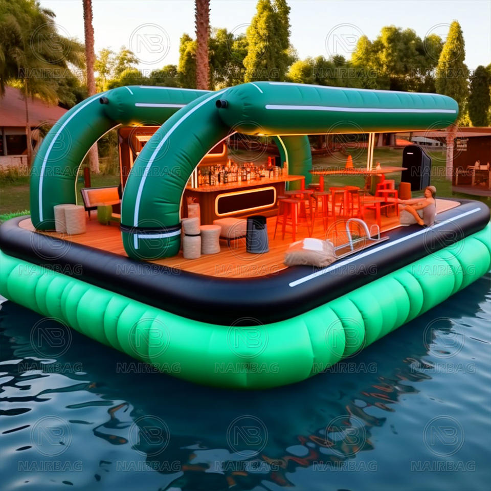PVC Inflatable Pool Bar Tent - Luxury Water Party Setup
