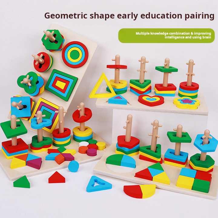 Montessori Toys - Educational Geometric Set for Toddlers