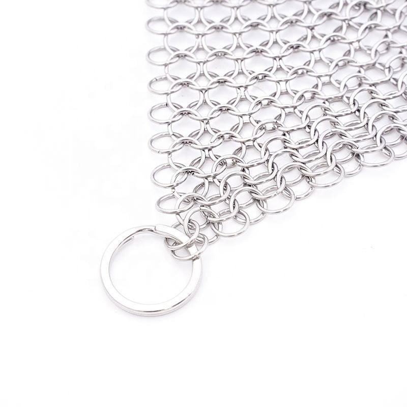 304/316/316L Stainless Steel Chain Mail Brush Pot for Kitchen Cleaning ...