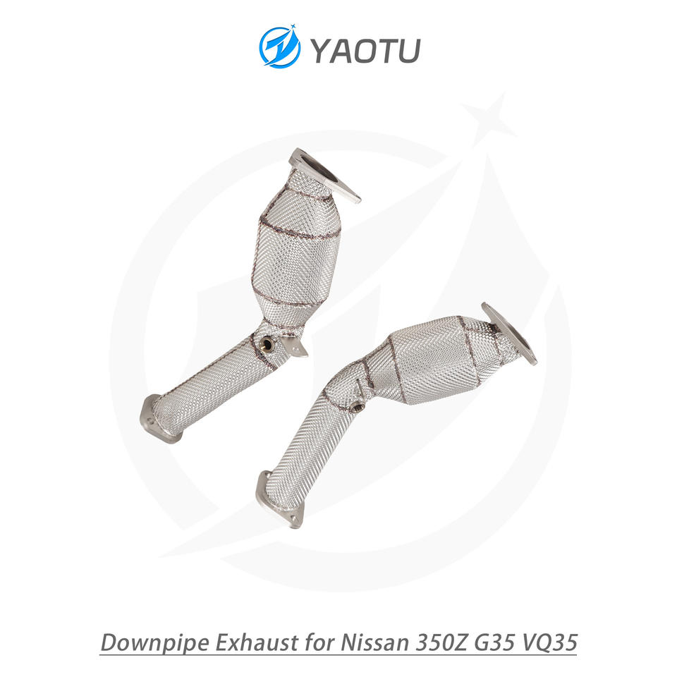 YT Exhaust Downpipe (High Performance Stainless Steel) With Heat Shield ...