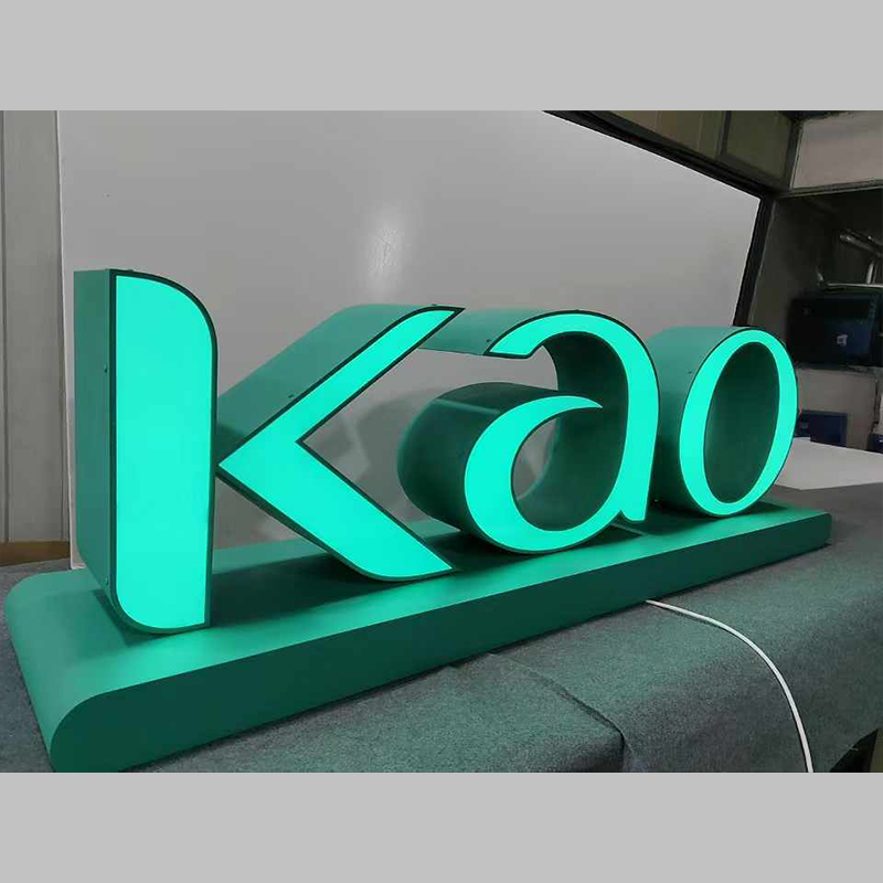 Business Company 3D Logo Custom LED Sign Board Stainless Steel Front ...