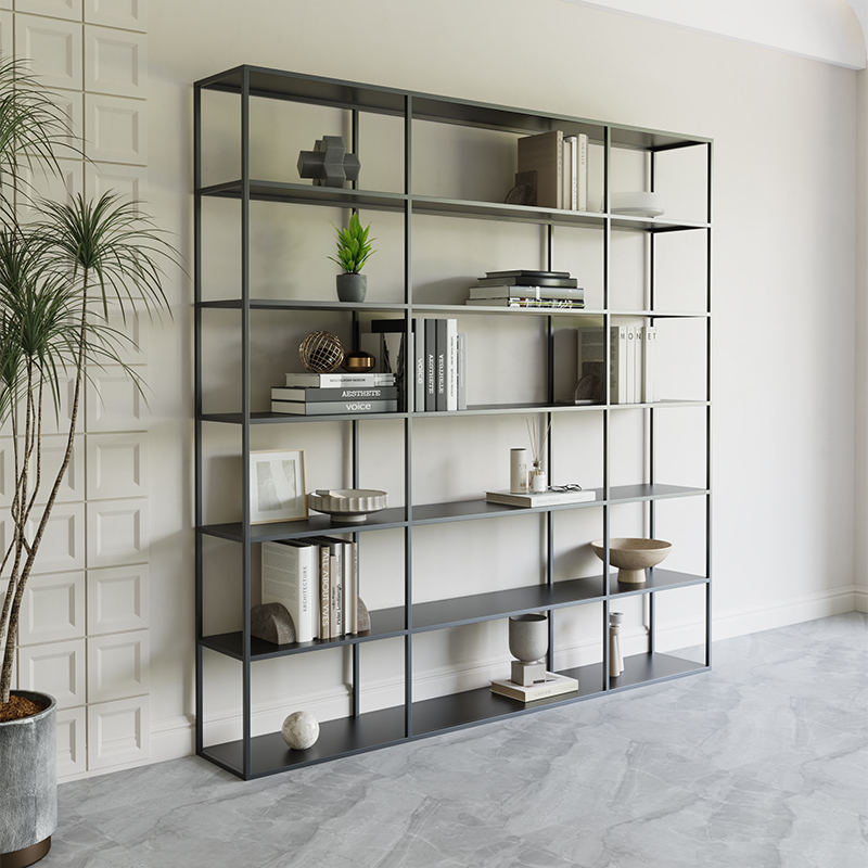 Nordic Minimalist Adjustable Storage Rack Back Panel Lights Ironwork ...