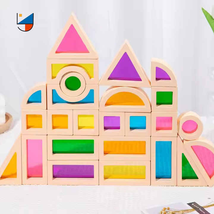 Acrylic Color Geometric Building Blocks Set for Kids & Educational ...