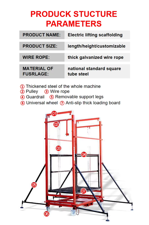Safety Foldable Mobile Hydraulic Work Platform 12M 800Kg Remote Control ...
