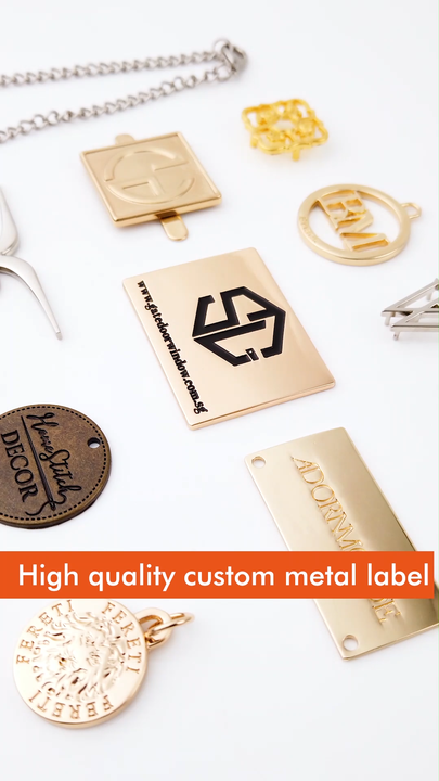 Custom Gold Hanging Name Tags - Durable & Fashionable