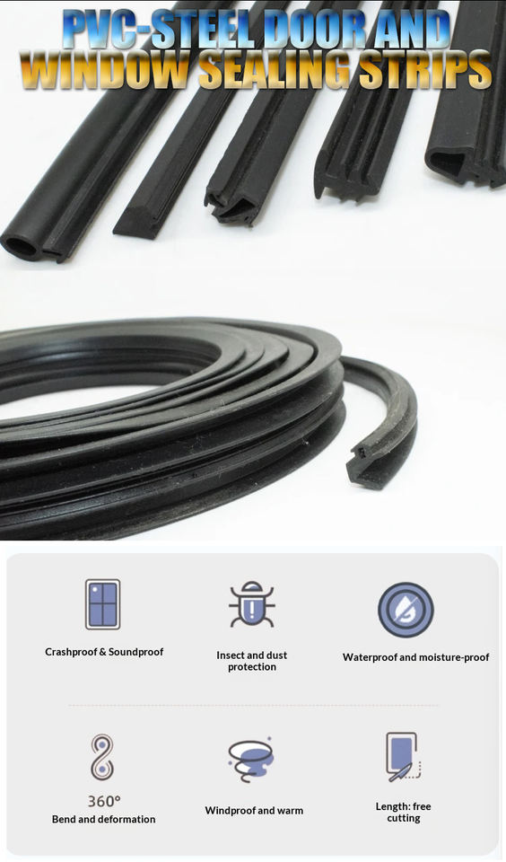 High-quality EPDM Window Sealing Strips Plastic-steel Window Windproof ...