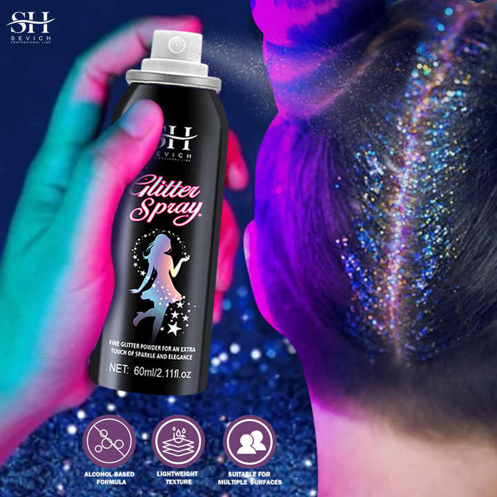 Body Shimmer Spray Refreshing Party Makeup Hair Glitter Powder Shiny ...