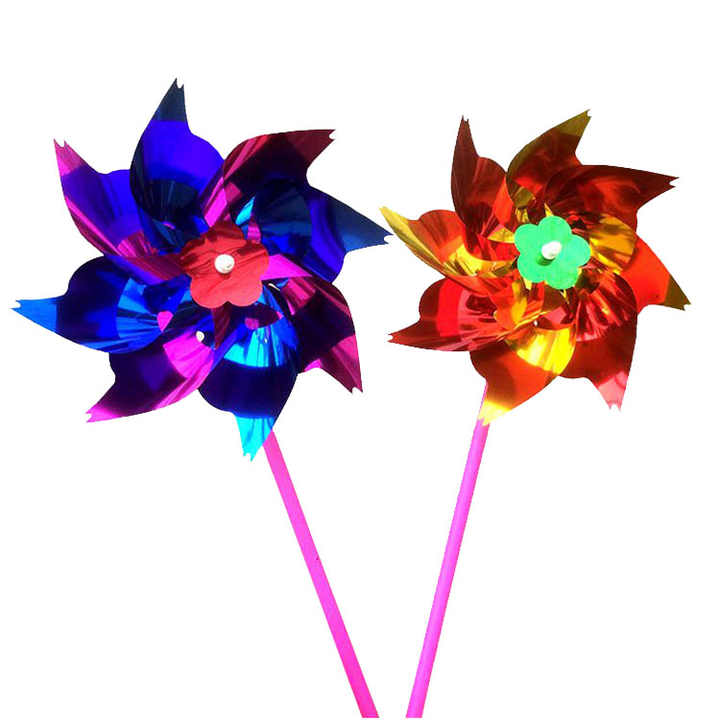 100 Plastic Rainbow Windmill Party Children's DIY Windmill Set Toy ...