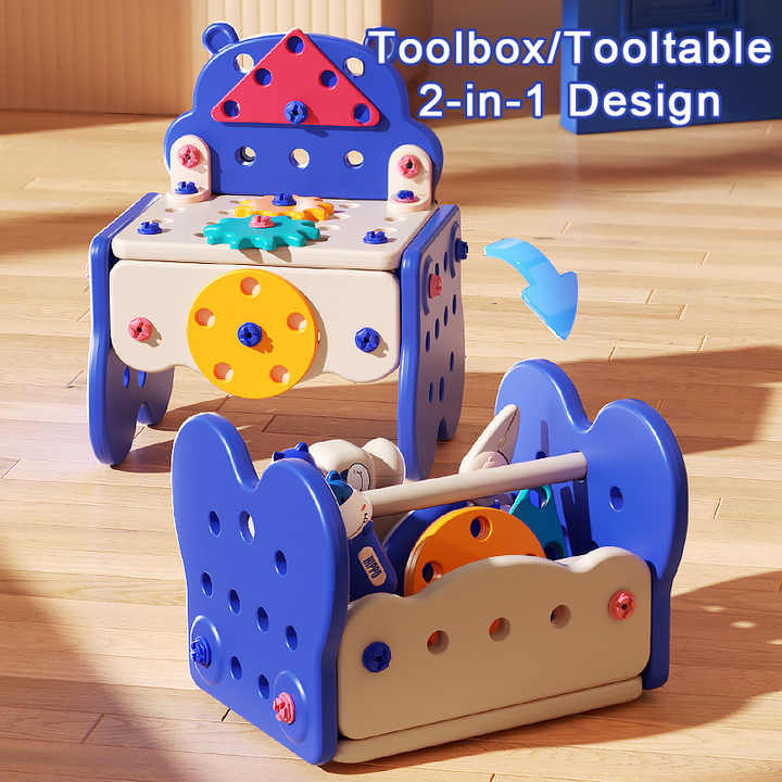 Educational Pretend Play Tool Table - Assembly Toys for Kids